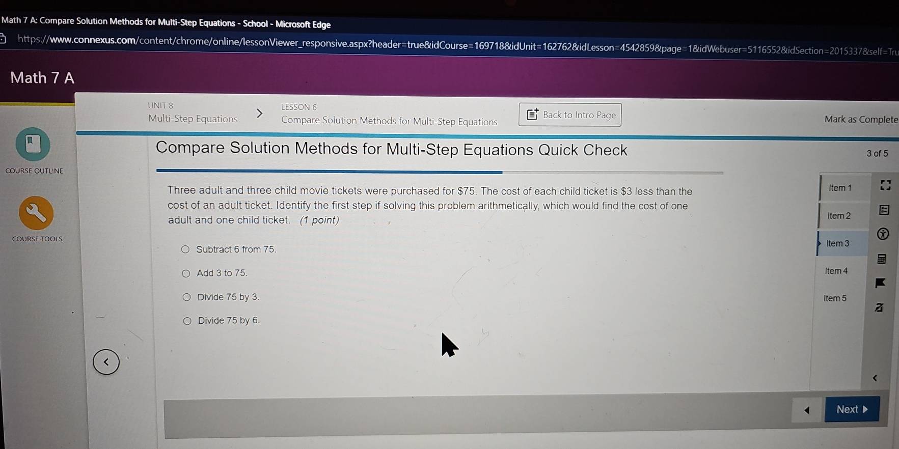 Solved: Math 7 A: Compare Solution Methods for Multi-Step Equations ...