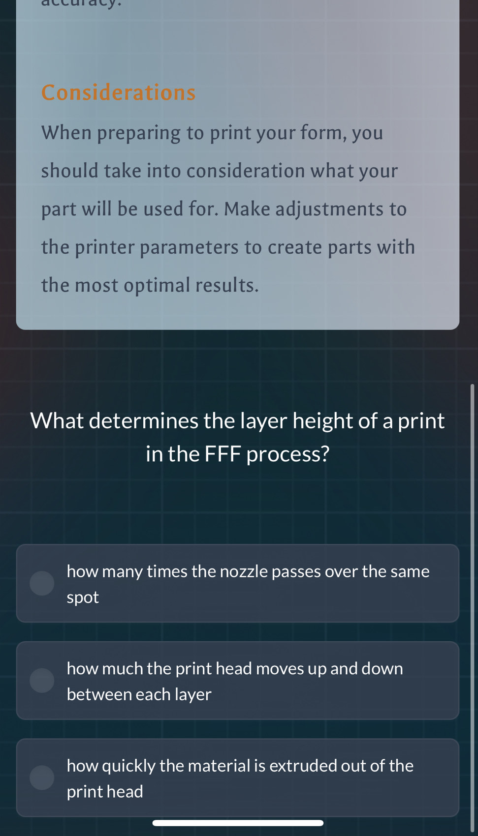 Solved: accuracy. Considerations When preparing to print your form, you ...