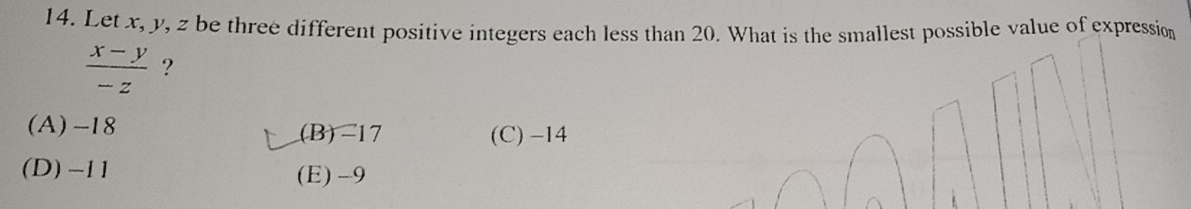 Solved: Let x, y, z be three different positive integers each less than ...