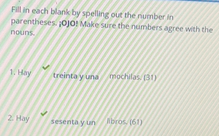 Solved: Fill in each blank by spelling out the number in parentheses ...