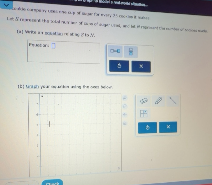 Solved: graph to model a real-world situation... cookie company uses ...