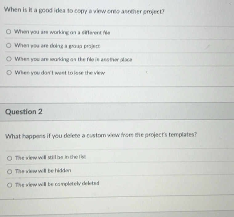 Solved: When is it a good idea to copy a view onto another project ...