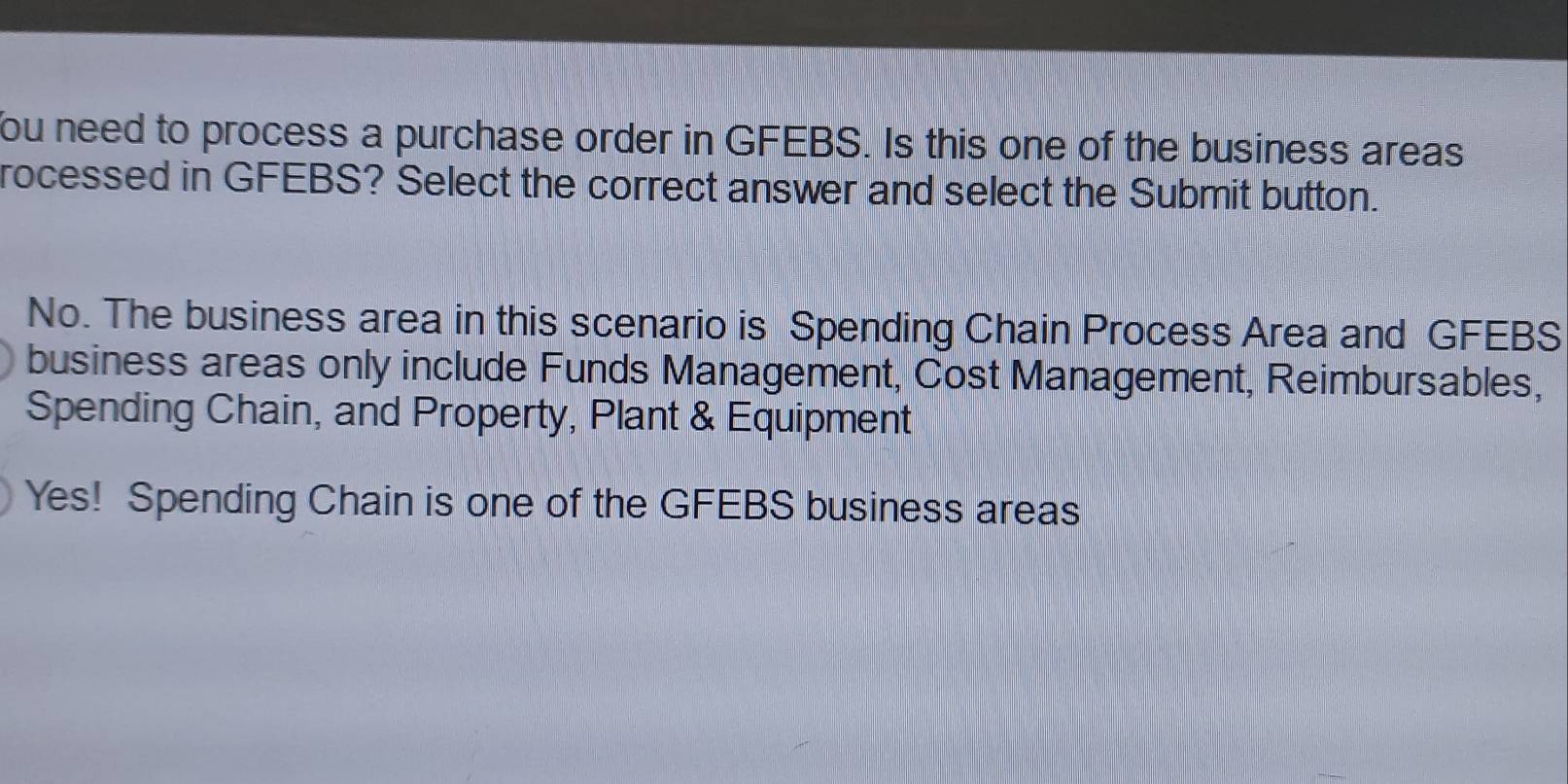 Solved: ou need to process a purchase order in GFEBS. Is this one of ...