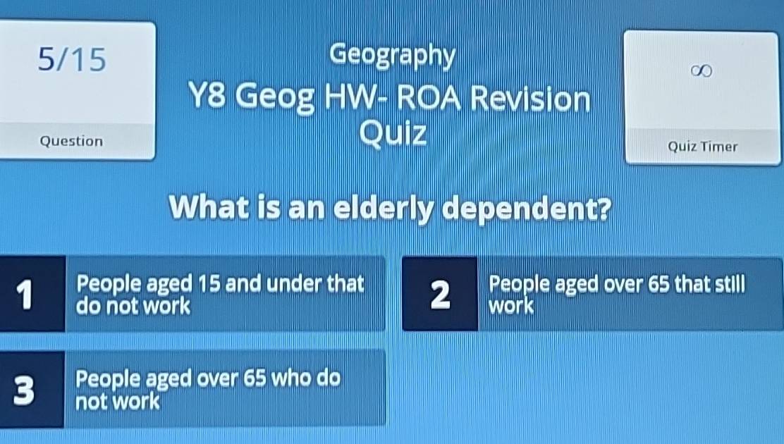 Solved: 5/15 Geography ∞ Y8 Geog HW- ROA Revision Question Quiz Quiz ...