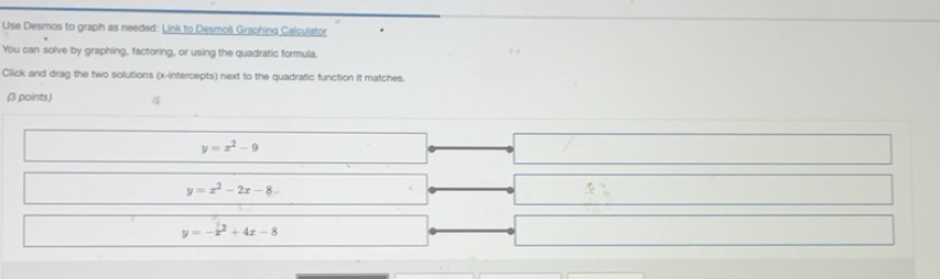 Solved: Use Desmos to graph as needed: Link to Desmoš Graphing ...