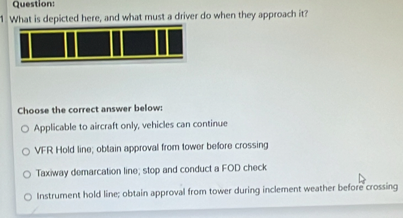 Risolto:What is depicted here, and what must a driver do when they ...