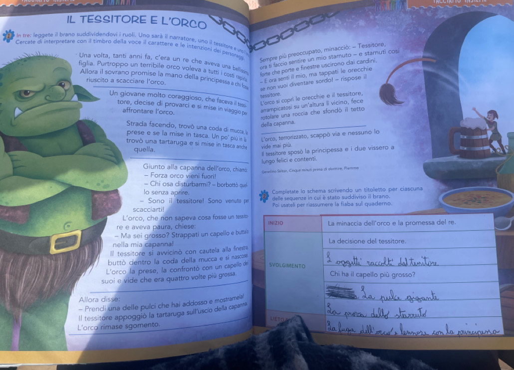 Risolto:IL TESSITORE E L'ORCO in tre: leggete il brano suddividendovi i ...