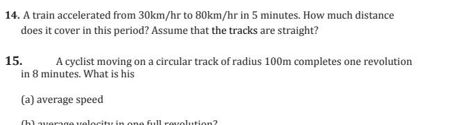 Solved: A train accelerated from 30km/hr to 80km/hr in 5 minutes. How ...