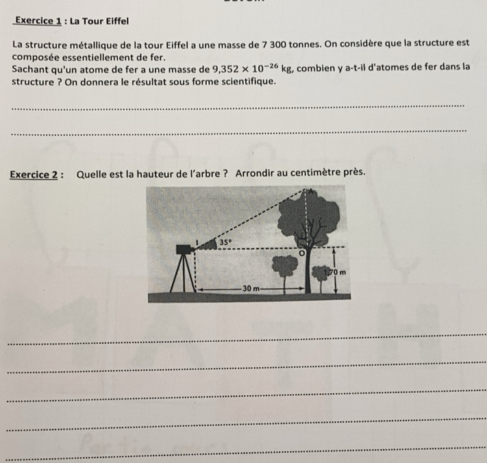 Résolu :La Tour Eiffel La structure métallique de la tour Eiffel a une ...