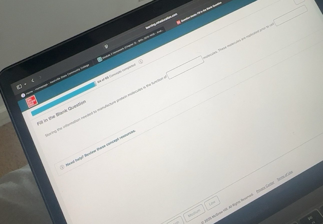 Solved: Question Mode: Fill in the Blank Queet earning mheducation.con * Home - Homepage - Nashv ...