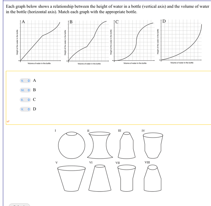 Solved: Each graph below shows a relationship between the height of ... Solved: Each graph below shows a relationship between the height of ...