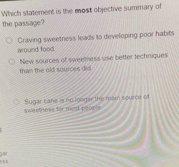 Solved: Which statement is the most objective summary of the passage ...