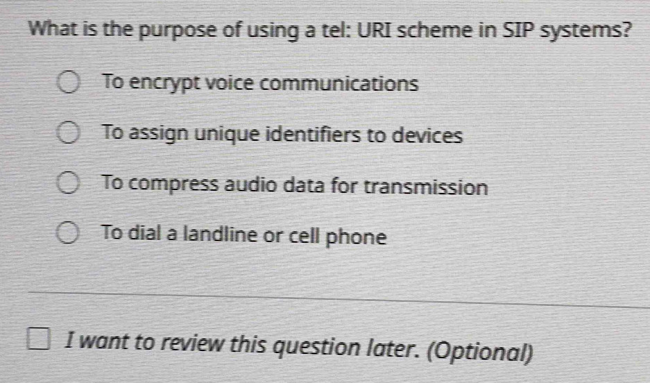 Solved: What is the purpose of using a tel: URI scheme in SIP systems ...