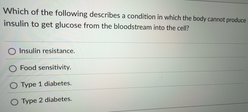 Solved: Which of the following describes a condition in which the body ...