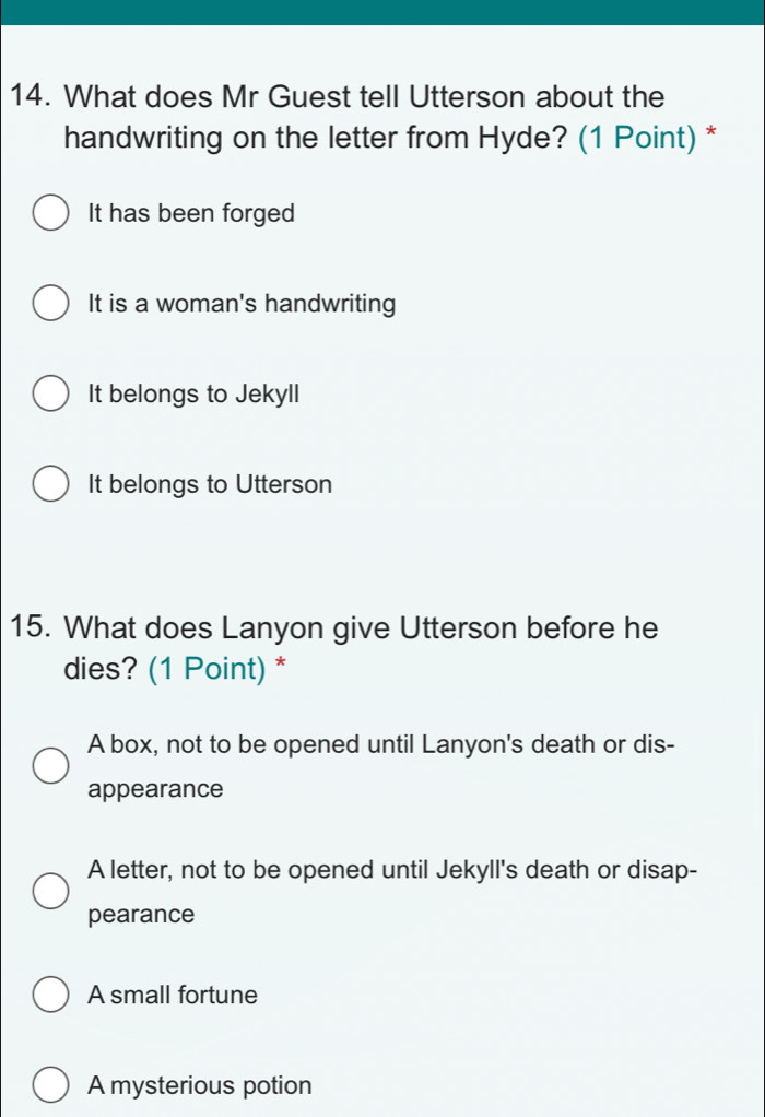 Solved: What does Mr Guest tell Utterson about the handwriting on the ...