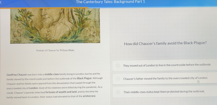 Solved: The Canterbury Tales: Background Part 1 How did Chaucer's ...