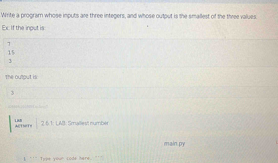 Solved: Write a program whose inputs are three integers, and whose ...
