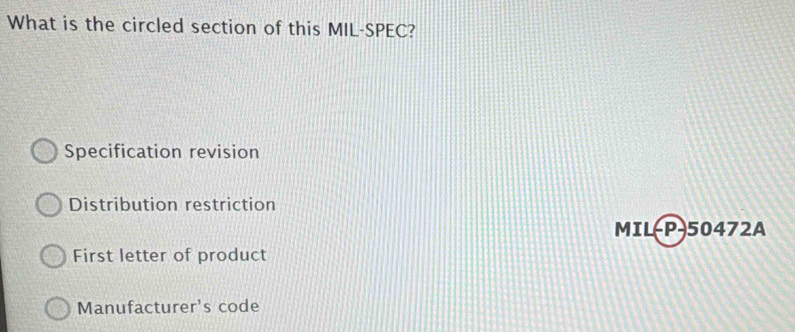 Solved: What is the circled section of this MIL-SPEC? Specification ...