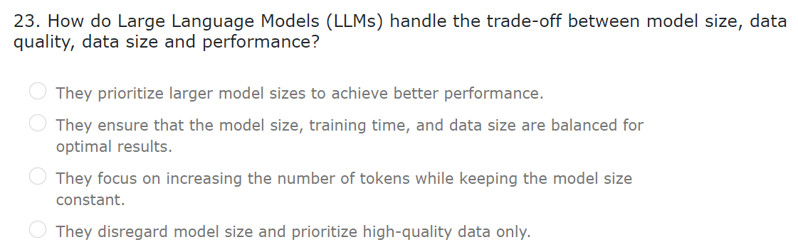 Solved: How do Large Language Models (LLMs) handle the trade-off ...