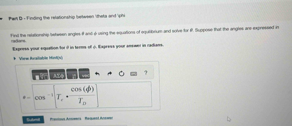 Solved: Finding the relationship between θ and phi Find the ...