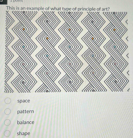 Solved: point This is an example of what type of principle of art ...