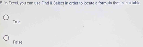 Solved: In Excel, you can use Find & Select in order to locate a ...