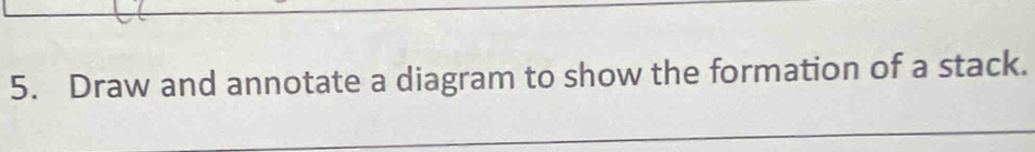 Solved: Draw and annotate a diagram to show the formation of a stack ...