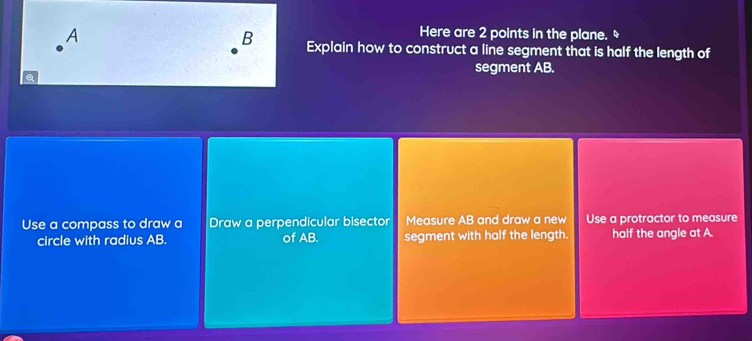 Solved: A Here are 2 points in the plane. B Explain how to construct a ...