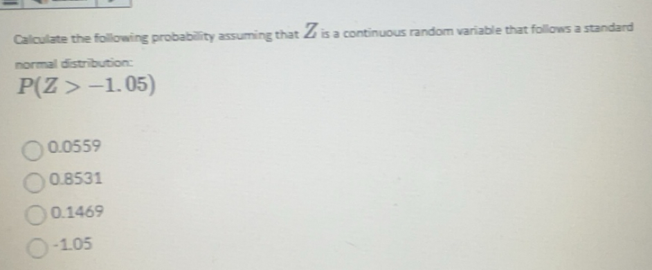 Solved: Calculate the following probability assuming that ⑪ is a ...