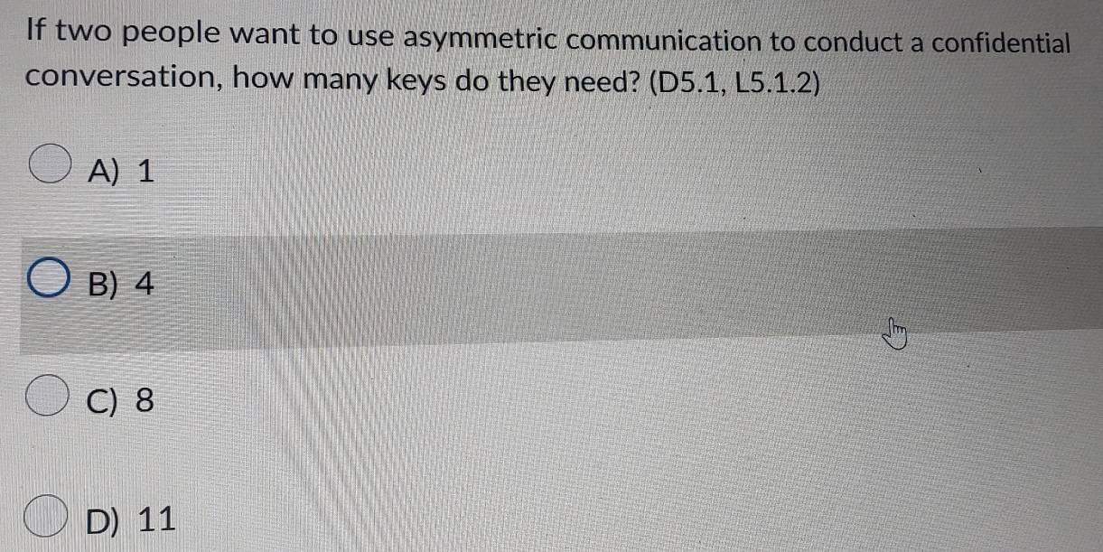 Solved: If two people want to use asymmetric communication to conduct a ...