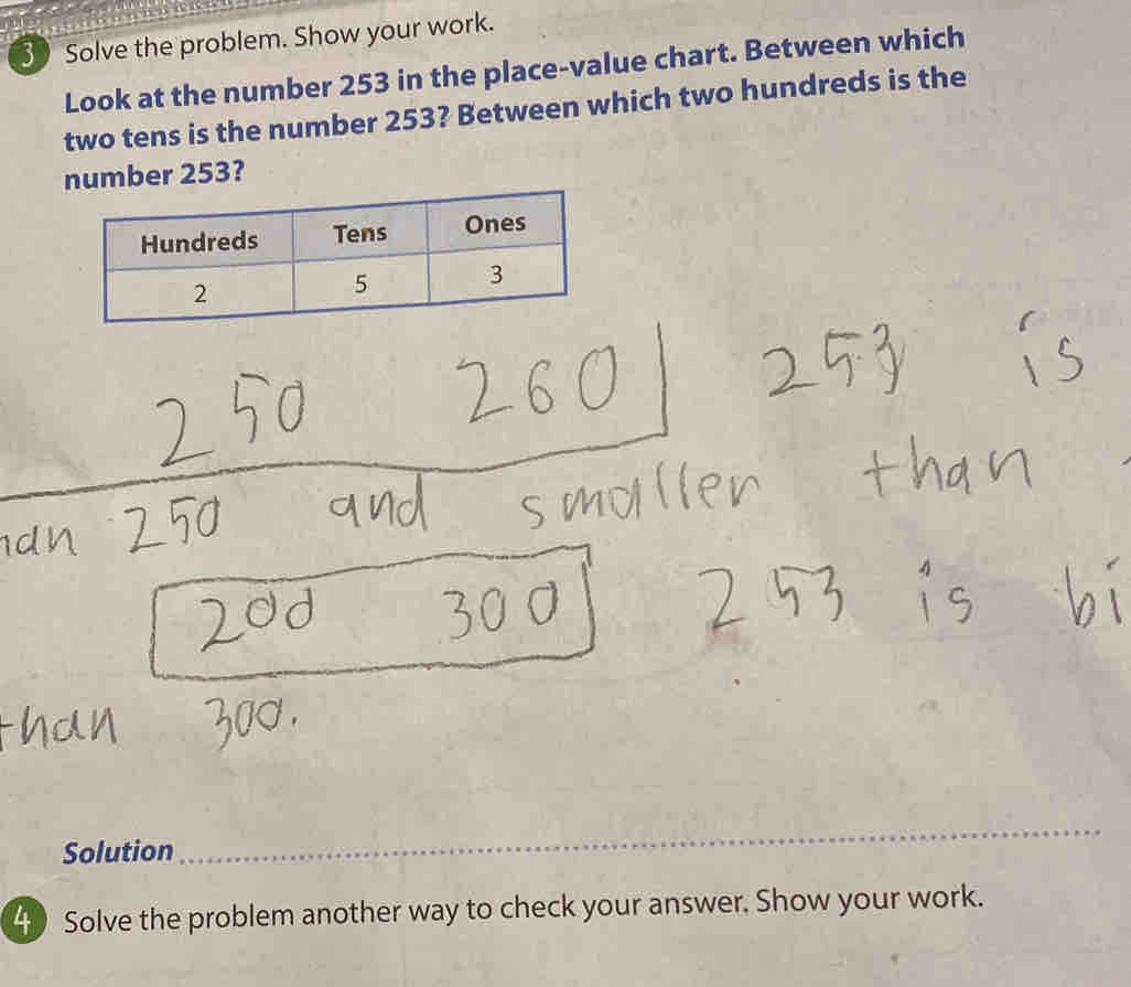 Solved: Solve the problem. Show your work. Look at the number 253 in ...