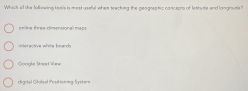 Solved: Which of the following tools is most useful when teaching the ...