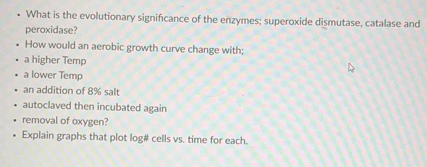 Solved: What is the evolutionary signifcance of the enzymes; superoxide ...
