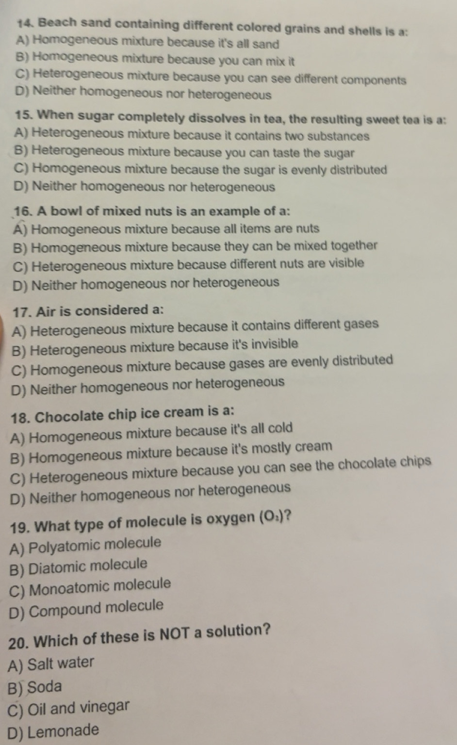 Solved: Beach sand containing different colored grains and shells is a ...