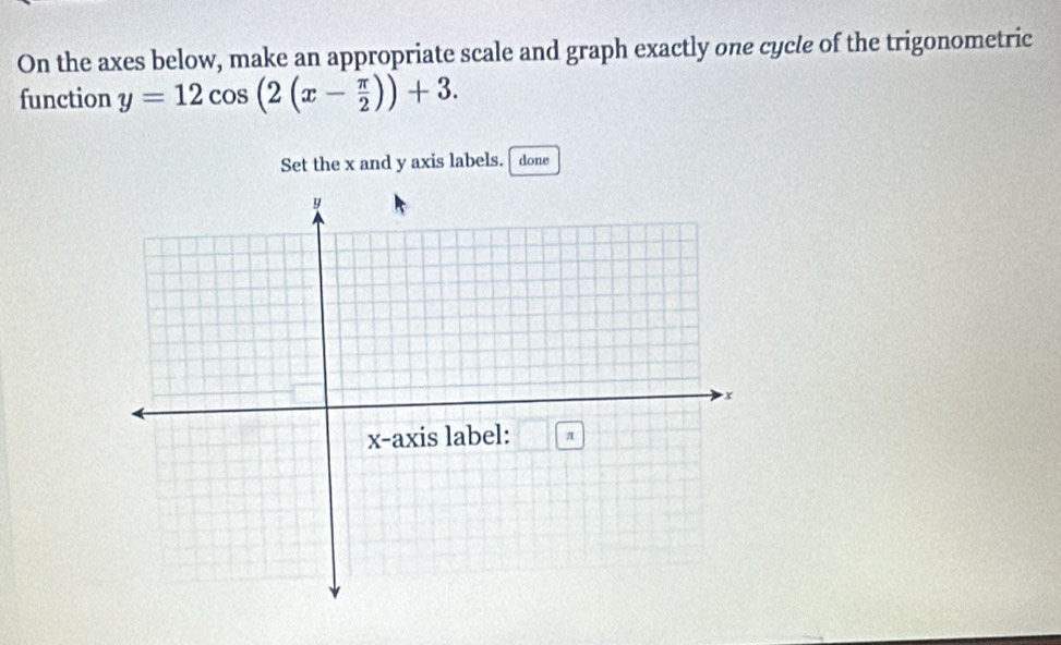 Solved: On the axes below, make an appropriate scale and graph exactly ...
