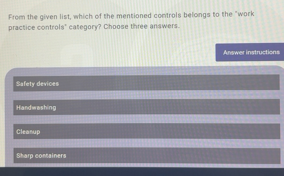 Solved: From the given list, which of the mentioned controls belongs to ...