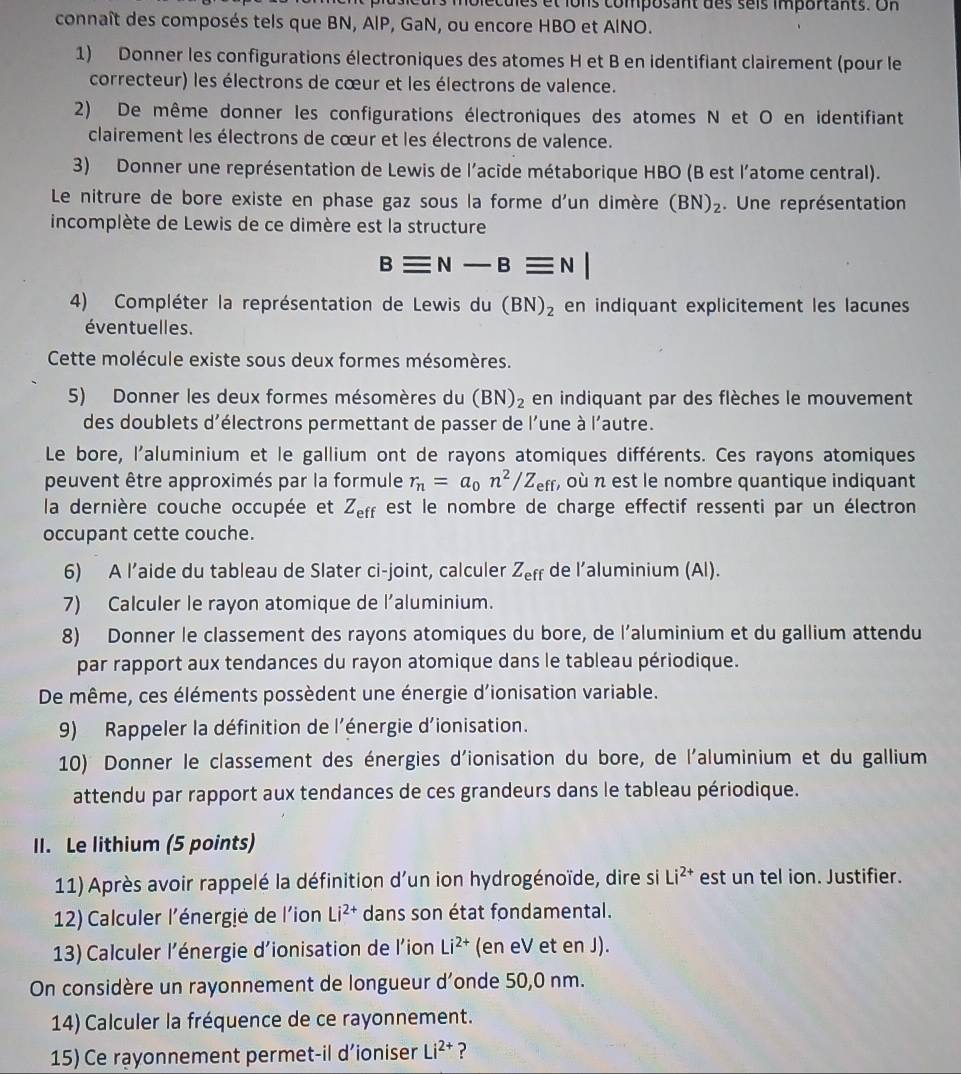 Résolu :olecules et ions composant des seis importants. On connaît des ...