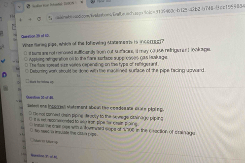 Solved: Realire Your Potential: DARON V X File daikinwbt.csod.com/Evaluations/EvalLaunch.aspx ...