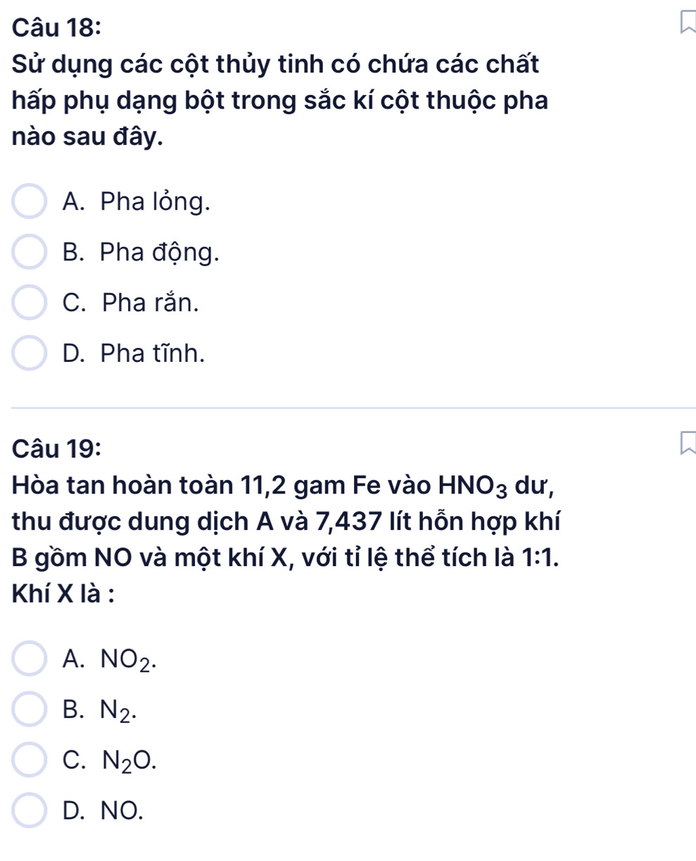 Giải quyết:Sử dụng các cột thủy tinh có chứa các chất hấp phụ dạng bột ...