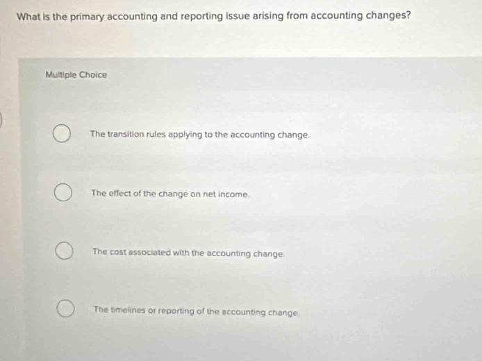 Solved: What is the primary accounting and reporting issue arising from ...