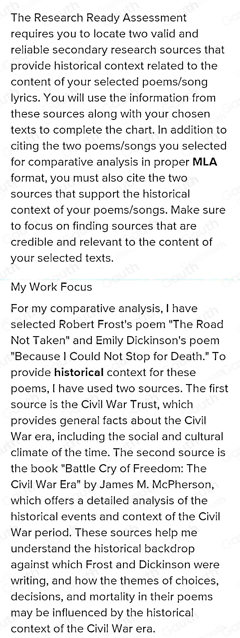 Solved: Research Ready Assessment For this assessment, you'll locate ...