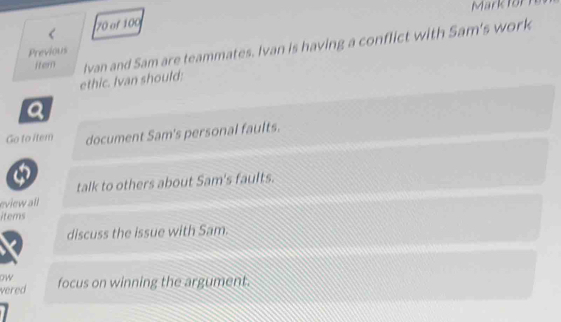 Solved: 70 ºf 100 item Ivan and Sam are teammates. Ivan is having a ...