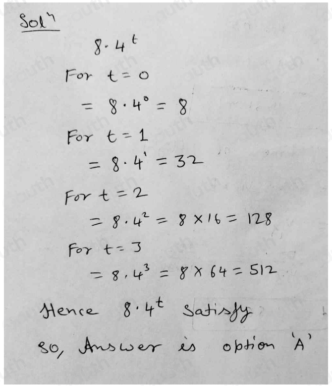 Solved: A scientist started with a sample of 8 cells. The sample ...