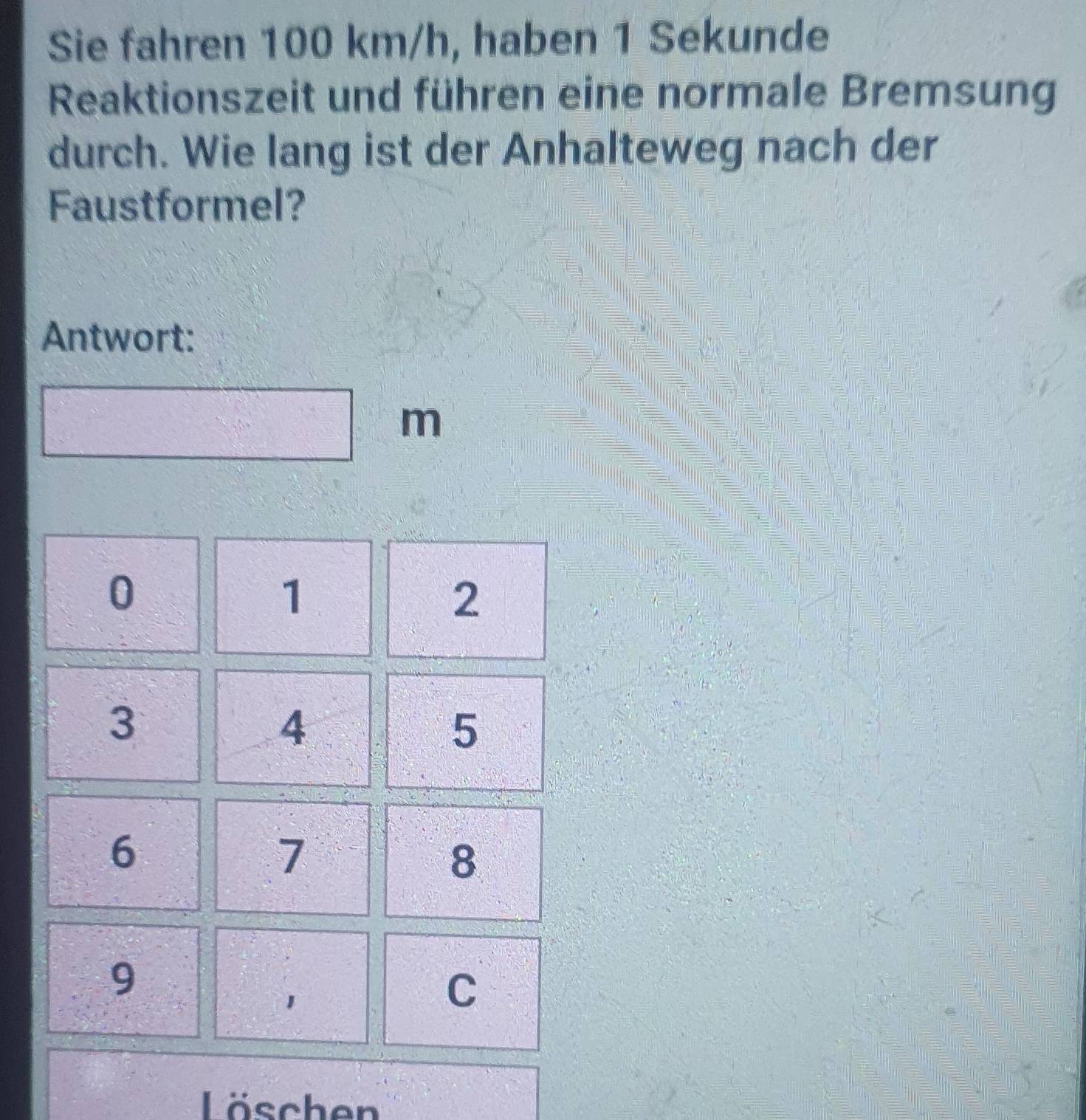 Sie Fahren 100kmh Und Haben 1 Sekunde Reaktionszeit