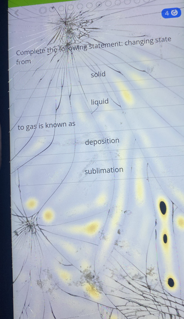 Solved: Compiete the following statement: changing state from solid ...