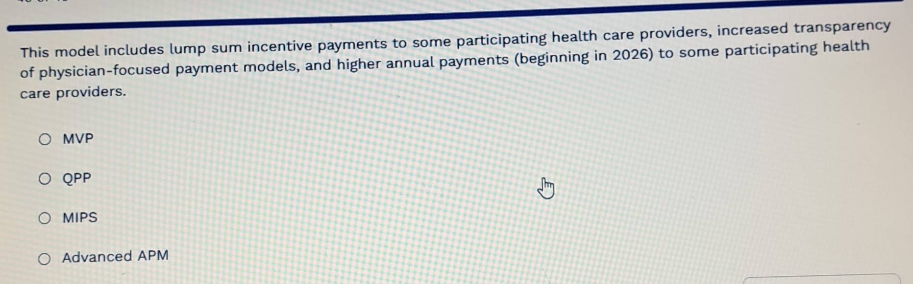 Solved: This model includes lump sum incentive payments to some ...