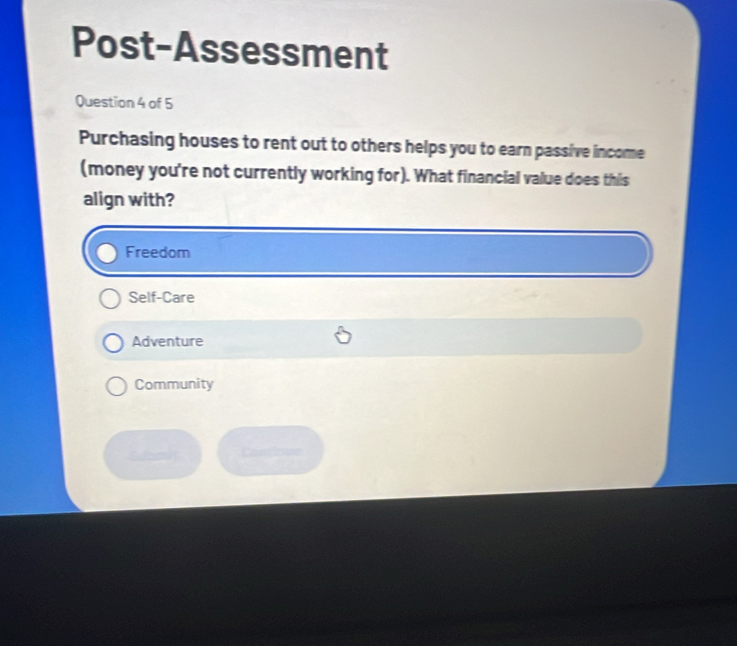 Solved: Post-Assessment Question 4 of 5 Purchasing houses to rent out ...