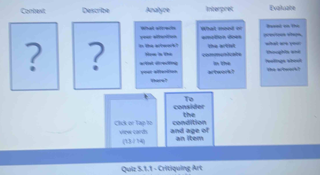 Solved: Context Describe Analyze Interpret Evaluate What attrects What ...