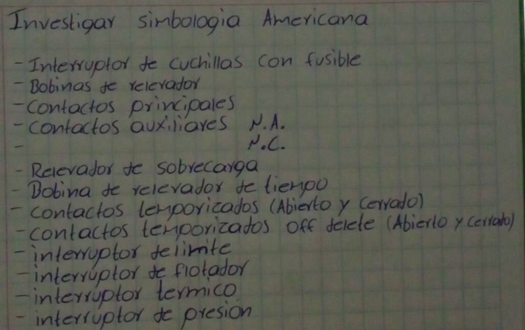 Resuelto:Investigar simbologia Americana - Interuptor to cuchillas con ...