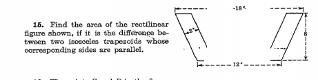 Solved: Find the area of the rectilinea figure shown, if it is the ...